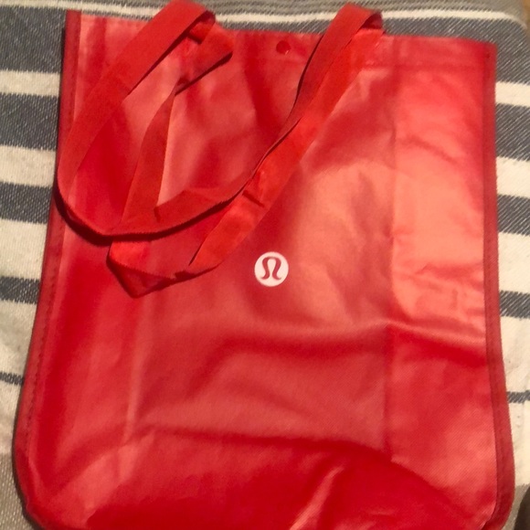 lululemon athletica | Bags | Lululemon Red Reusable Recycled Paper ...